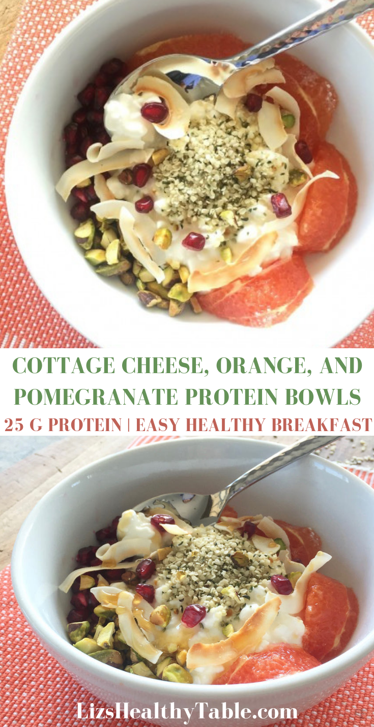 Cottage Cheese, Orange, and Pomegranate Protein Bowls