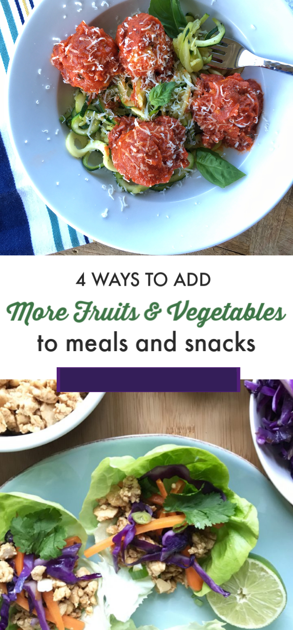 Tips for adding more fruits and vegetables to meals and snacks via ...